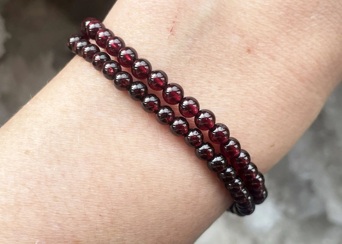 Garnet 3mm Bead Bracelet – Hart, Body and Soul