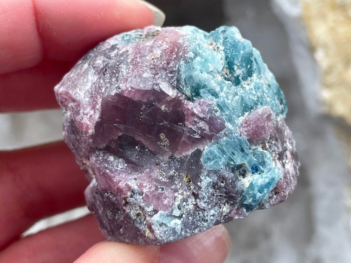 Rare Raw Ruby and Aquamarine Specimen – Hart, Body and Soul