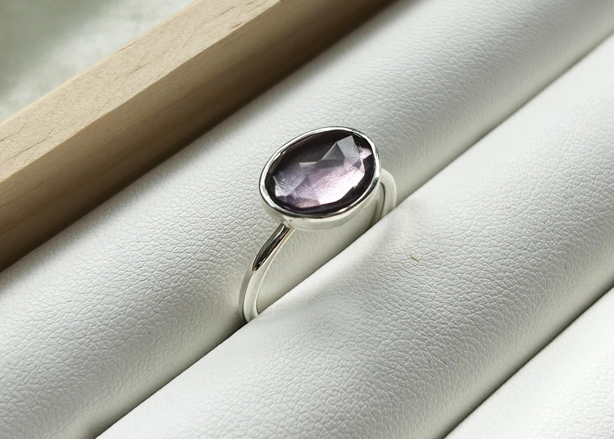 Sterling Silver Amethyst Freeform Ring – Hart, Body and Soul