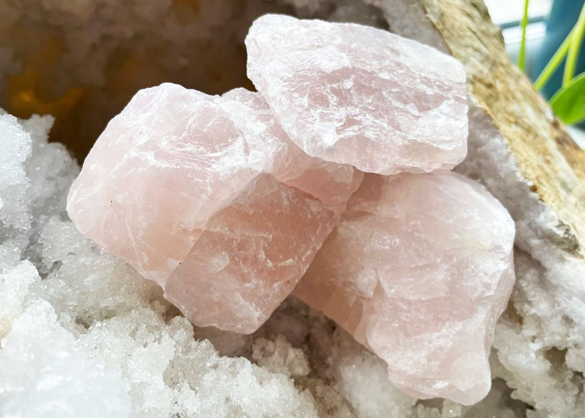 Large Raw/Rough Rose Quartz Chunks – Hart, Body and Soul